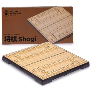 yellow mountain imports shogi japanese chess magnetic travel game set - 9.6-inch