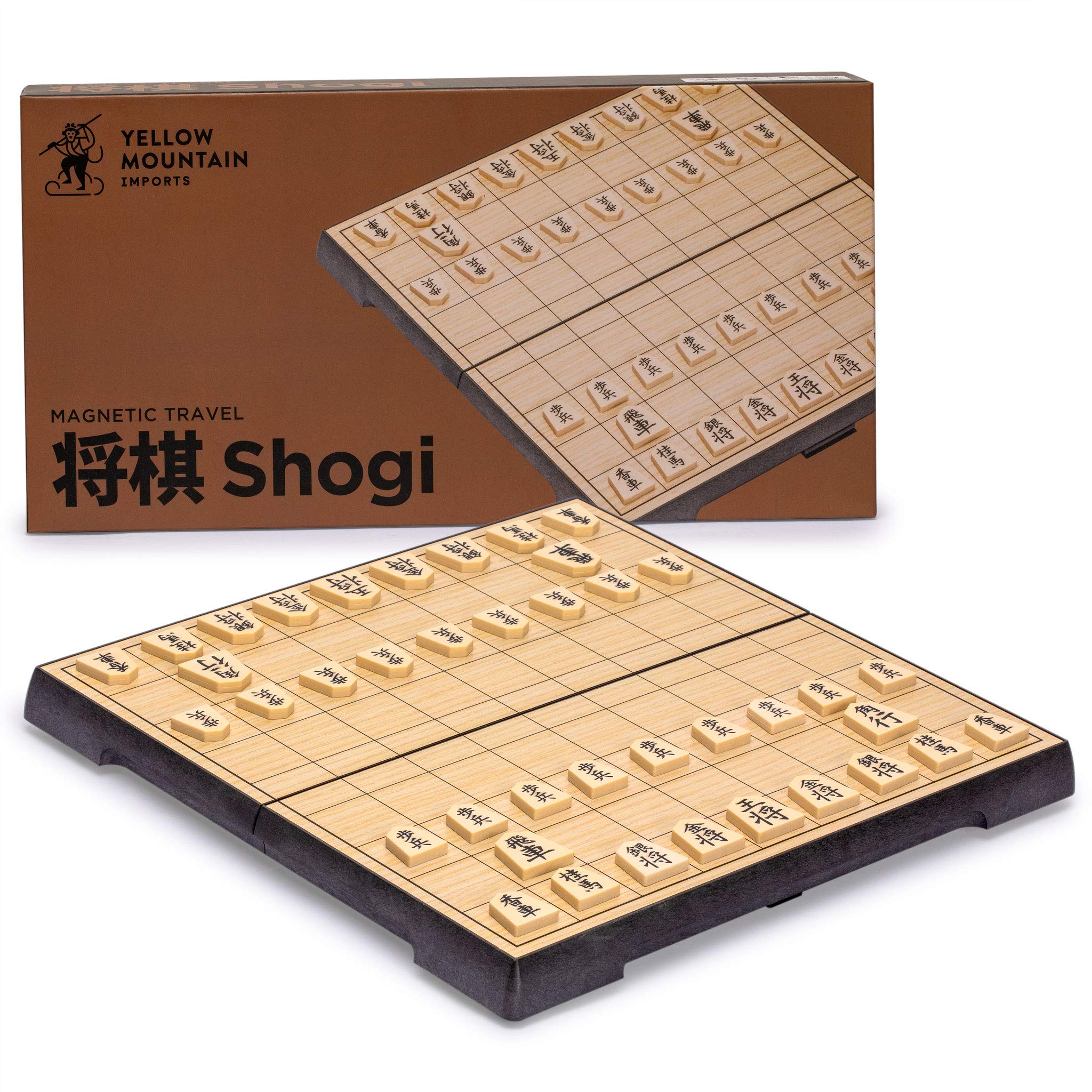 Yellow Mountain Imports Shogi Japanese Chess Magnetic Travel Game Set - 9.6-Inch