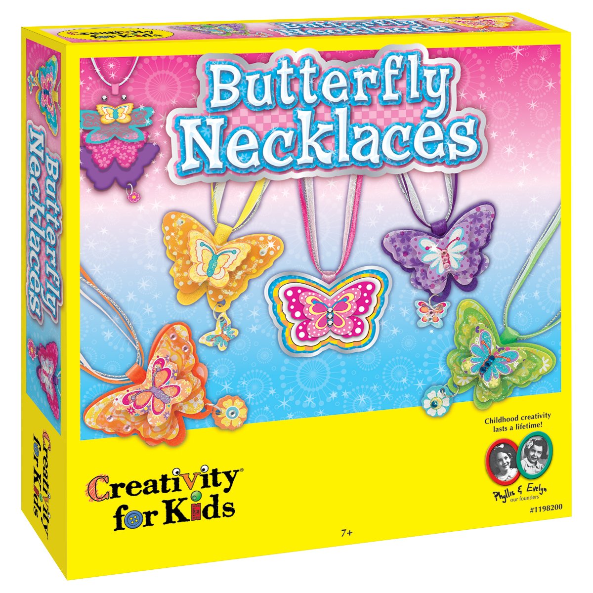 Creativity for Kids Butterfly Necklaces - Children's Jewelry Making Craft Kit - Makes 6 Necklaces