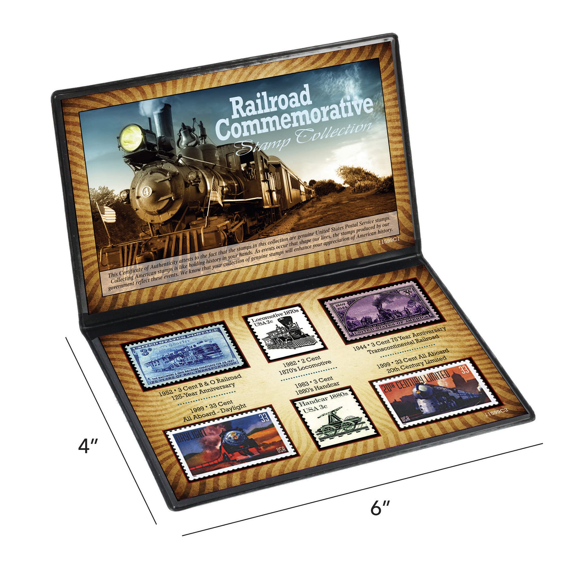 American Coin Treasures Railroad Commemorative Stamp Collection