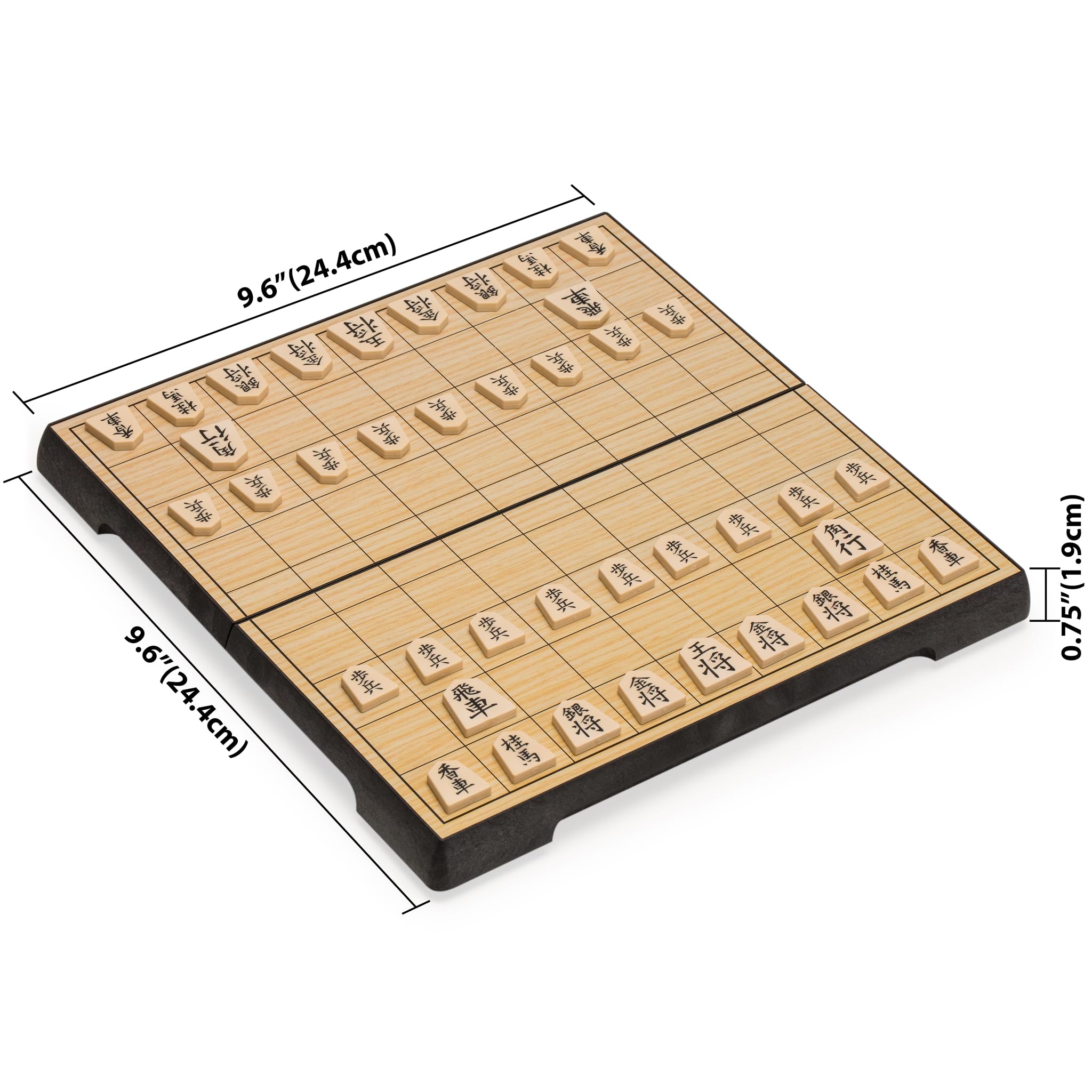 Yellow Mountain Imports Shogi Japanese Chess Magnetic Travel Game Set - 9.6-Inch