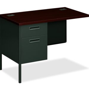 HON Metro Classic Charcoal Finish Laminate Left Return with 1 Box/1 File Drawer, 42"W, Mahogany