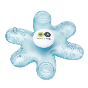 Nookums Cooling Teether - Promotes Healthy Oral Development - Compatible with All Nookums Paci-Plushies - 100% Silicone and Filled with Sterilized Water - Fridge Safe - 6 Different Textures (Blue)