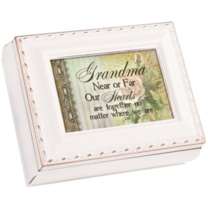 grandma hearts ivory rope trim 4.5 x 3.5 tiny square jewelry keepsake box