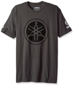 factory effex 16-88292 'yamaha' tuning fork t-shirt (charcoal, large)