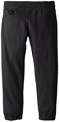 EASTON ZONE Softball Pant | Girl's | Medium | Black | 2020 |Low-Rise Waistband With Draw Cord, Set-In Back Pockets