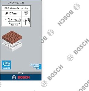 Bosch 2608587328 BSPF Diamond Core Cutter, 107mm x 150mm x 7mm, Silver