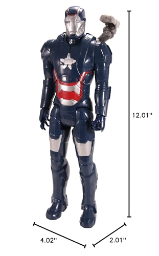 Marvel Iron Man 3 Titan Hero Series Avengers Initiative Movie Series Iron Patriot Action Figure, 12-Inch