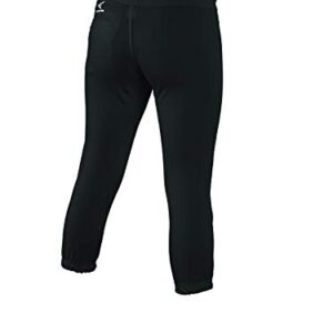 EASTON ZONE Softball Pant | Girl's | Medium | Black | 2020 |Low-Rise Waistband With Draw Cord, Set-In Back Pockets