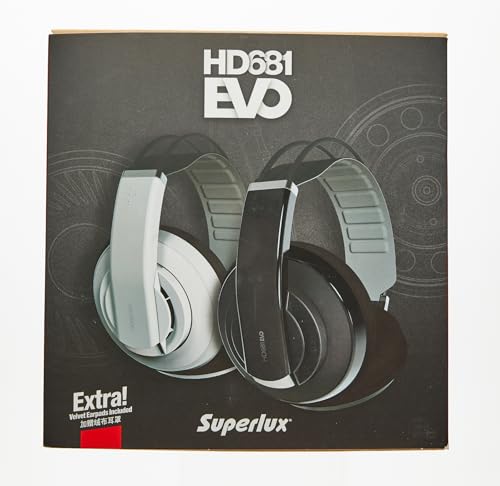 Superlux HD-681 EVO Professional Monitoring Headphones, White