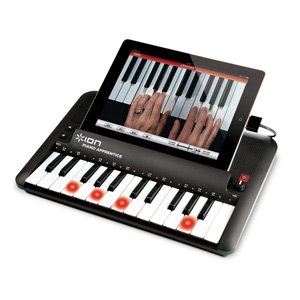 ion audio piano apprentice 25-note lighted keyboard for ipad, ipod and iphone