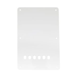 Musiclily Guitar Back Plate Tremolo Cavity Cover Backplate for China Made Squier Guitar Parts,1Ply White