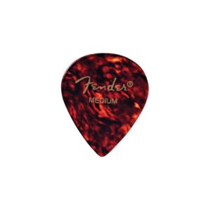 fender classic celluloid guitar picks 551 shape, tortoise shell, extra heavy, 12-pack