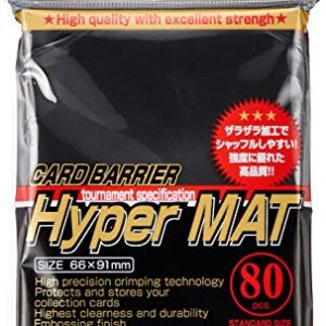 KMC Full Size Hyper Matte Sleeves (80-Pack), Black, Standard Size