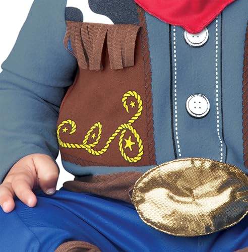 InCharacter Wee Wrangler Infant/Toddler Costume, Large (18-2T) Blue/Brown