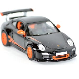 KiNSMART Porsche 911 GT3 RS SetOf4 1:36 Scale 5" Die Cast Model Toy Super Sports Car White/Orange/Silver/Black