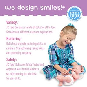 8 piece Layette Baby Doll Gift Set | JC Toys - La Newborn Nursery | 14" Life-Like Doll w/ Accessories | Pink | Ages 2+