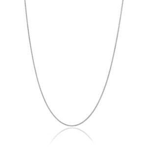 bling for your buck sterling silver chain necklace for women and men | thin italian box chain 0.7mm 925 silver necklace chain | choose length 14 inch - 40 inch | 22 inch size