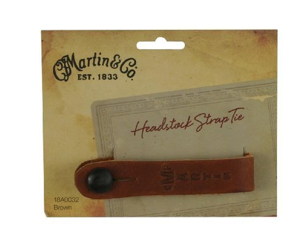 C.F. Martin & Co 18A0032 Guitar Leather Head Stock Strap Tie, Brown