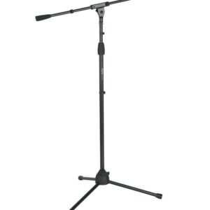 Gator Frameworks Standard Tripod Microphone Stand with Boom Arm, Adjustable Height, and Both 3/8" and 5/8" Adapters (GFW-MIC-2010)