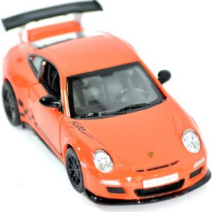 KiNSMART Porsche 911 GT3 RS SetOf4 1:36 Scale 5" Die Cast Model Toy Super Sports Car White/Orange/Silver/Black