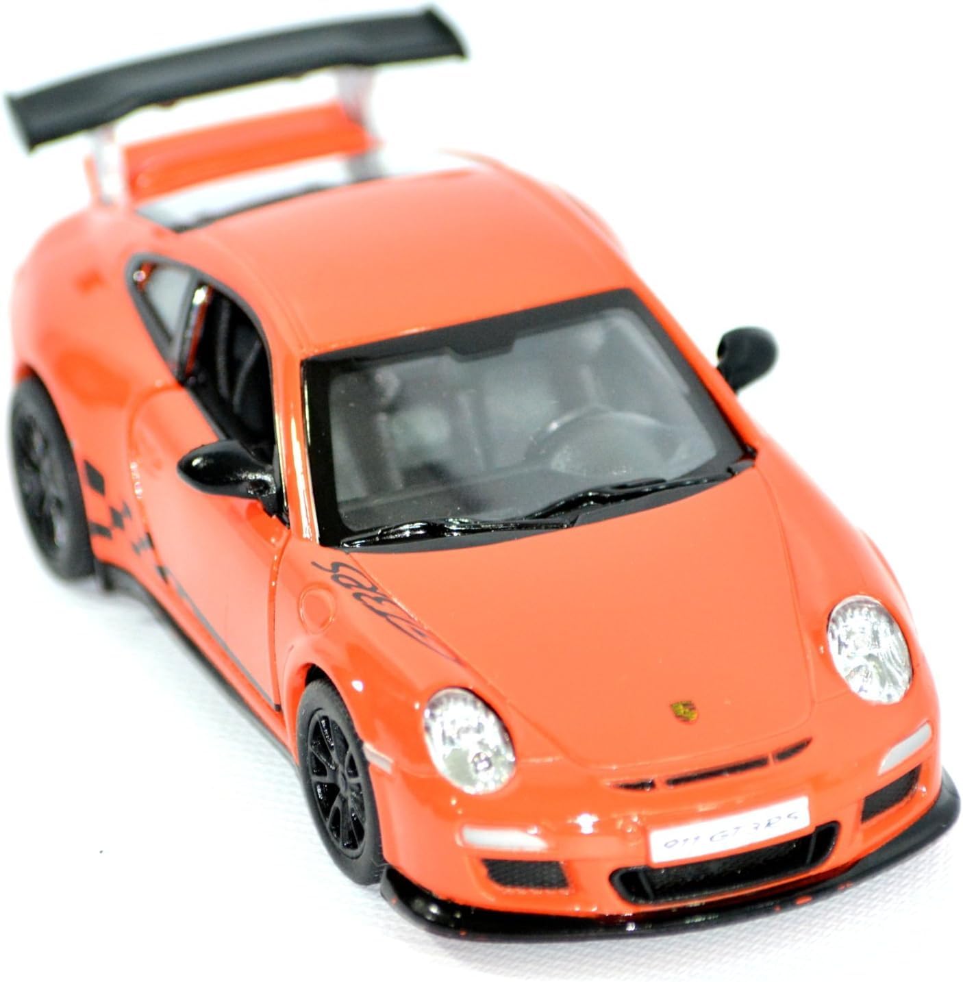 KiNSMART Porsche 911 GT3 RS SetOf4 1:36 Scale 5" Die Cast Model Toy Super Sports Car White/Orange/Silver/Black