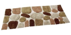 chesapeake merchandising khaki chesapeake pebbles bath rug runner (24" x 60")