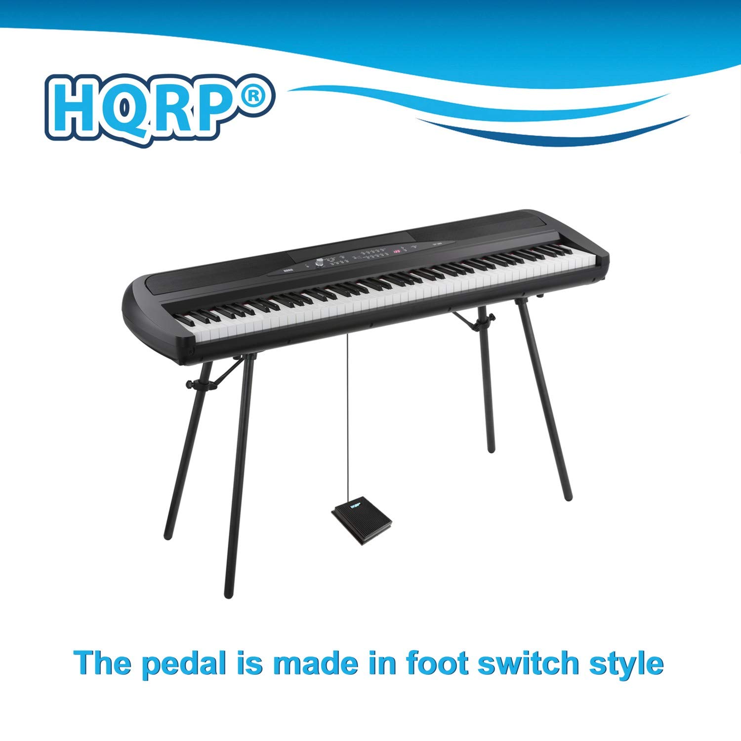 HQRP Sustain Pedal compatible with Yamaha DGX-230 / DGX-530 / DGX-640 / EZ-220 / DGX-202 / DGX-220 / DGX-520 / DGX-620 / P-100 / P-120 Keyboards Footswitch, Damper Pedal