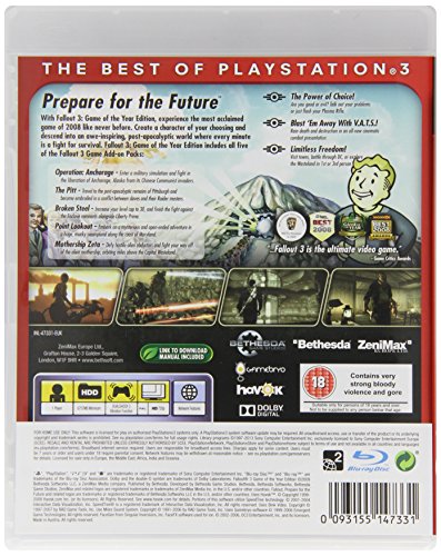 Fallout 3 Game Of The Year Essentials Sony Playstation 3 PS3 Game