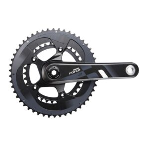 sram force 22 crankset - 175mm, 11-speed, 53/39t, 130 bcd, gxp spindle interface, black