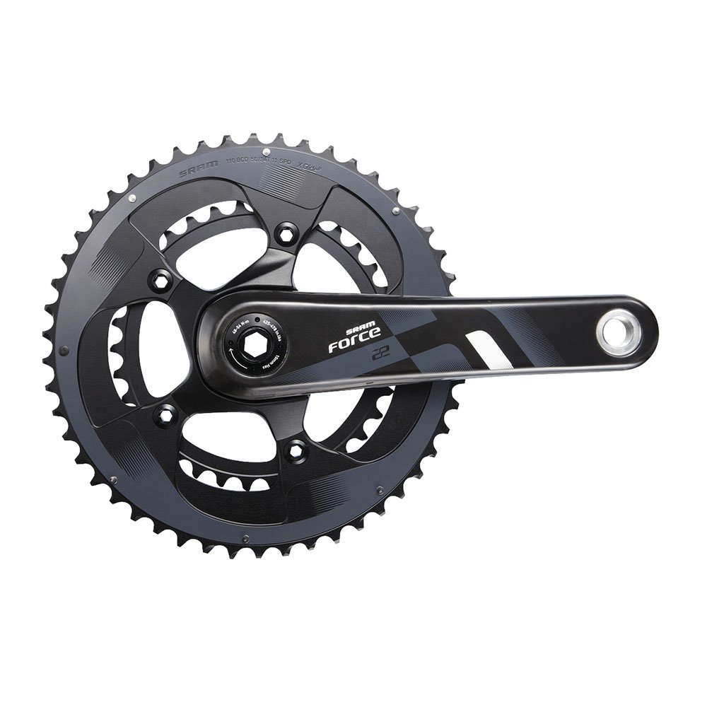 SRAM Force 22 Crankset - 175mm, 11-Speed, 53/39t, 130 BCD, GXP Spindle Interface, Black