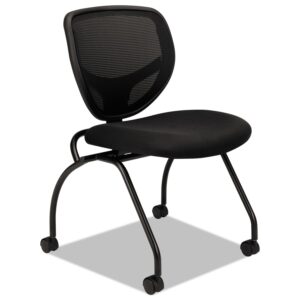 hon vl302mm10 vl302 series mesh back nesting chair, black, 2/carton