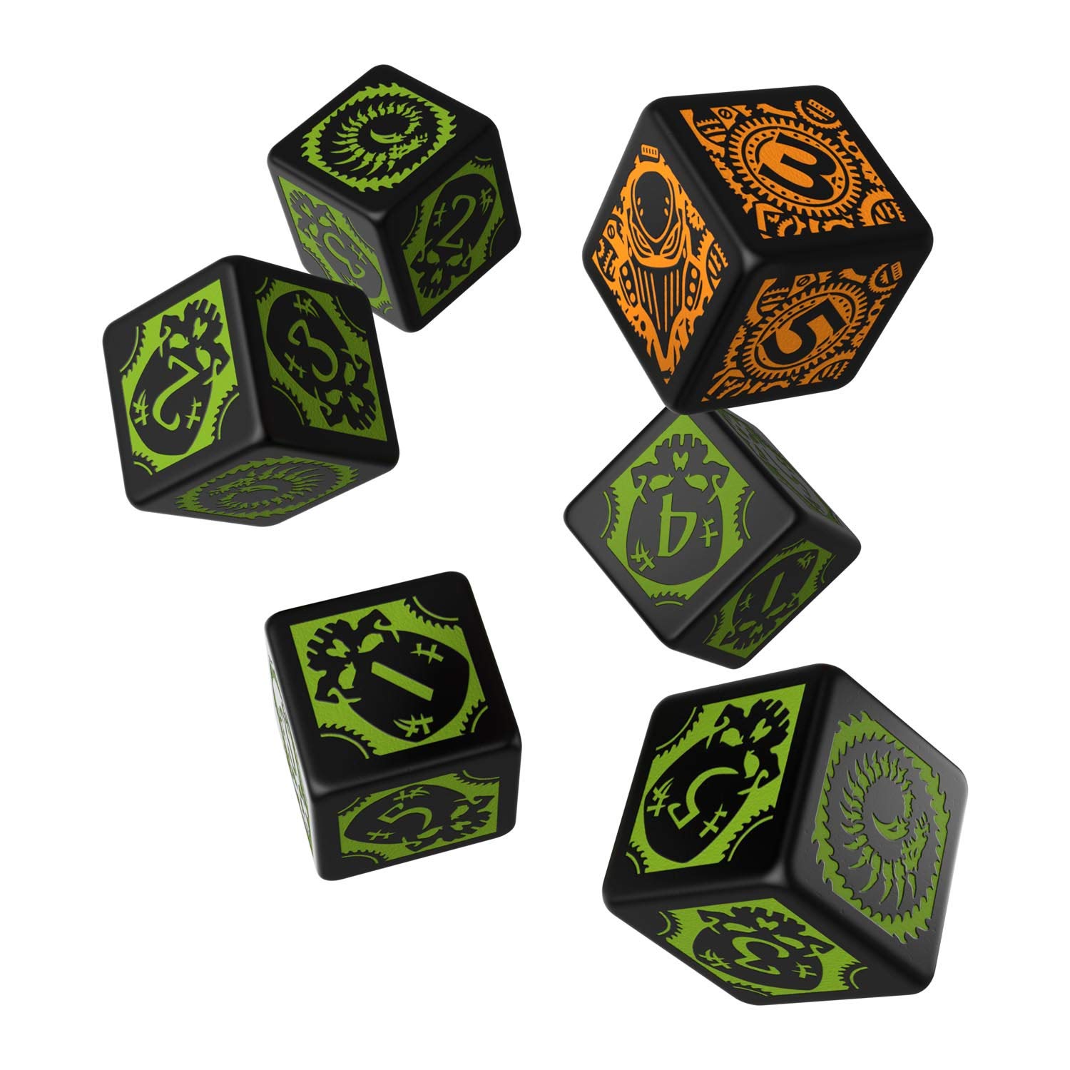 Q WORKSHOP Warmachine Cryx Faction RPG Dice Set 6 x D6