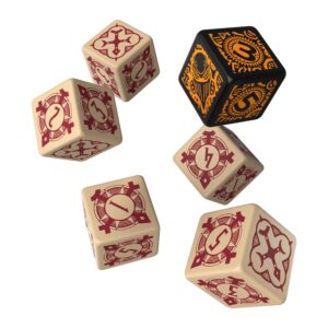 q workshop warmachine protectorate of menoth faction rpg dice set 6 x d6