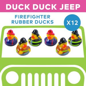 Firefighter Rubber Duckies (Set of 12 Ducks) Fire Party Favors and Supplies