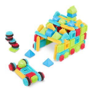 battat- bristle blocks- stem interlocking building blocks- 112 pc playset- developmental toys for toddlers & kid- basic builder set- 2 years +