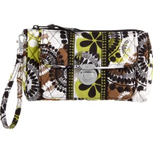 vera bradley pushlock wristlet (cocoa moss)