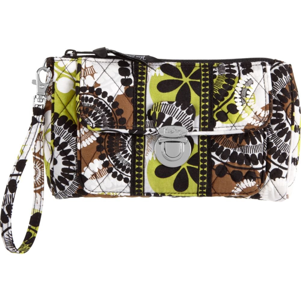 Vera Bradley Pushlock Wristlet (Cocoa Moss)