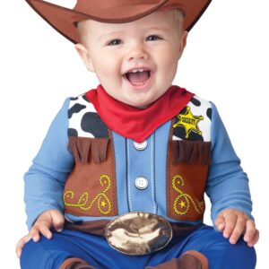 InCharacter Wee Wrangler Infant/Toddler Costume, Large (18-2T) Blue/Brown