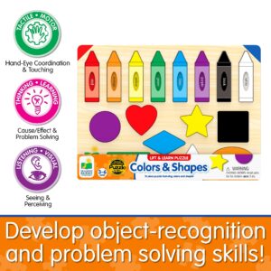 The Learning Journey: Lift & Learn Puzzle Colors & Shapes – Preschool Toys & Activities for Children Ages 3 and Up – Award Winning Educational Toy