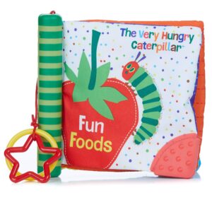 world of eric carle, the very hungry caterpillar fun foods soft book teether