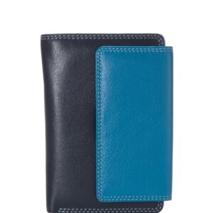 Visconti RB98 Multi Colored Soft Leather Ladies/Girls Compact Bifold Wallet & Purse (Blue)