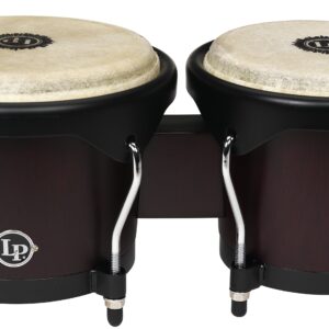 Latin Percussion LP601NY-DW LP City Wood Bongos - Dark Wood 7-inch