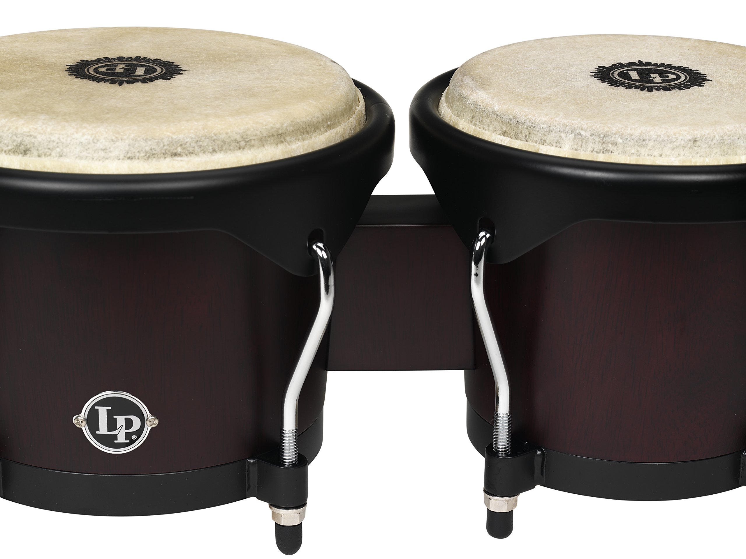 Latin Percussion LP601NY-DW LP City Wood Bongos - Dark Wood 7-inch