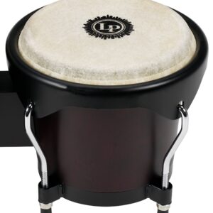 Latin Percussion LP601NY-DW LP City Wood Bongos - Dark Wood 7-inch