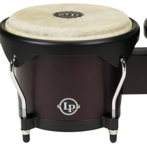 Latin Percussion LP601NY-DW LP City Wood Bongos - Dark Wood 7-inch