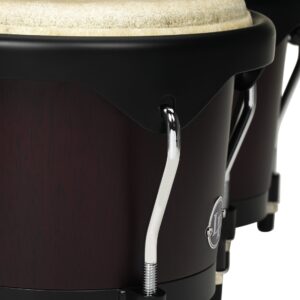 Latin Percussion LP601NY-DW LP City Wood Bongos - Dark Wood 7-inch