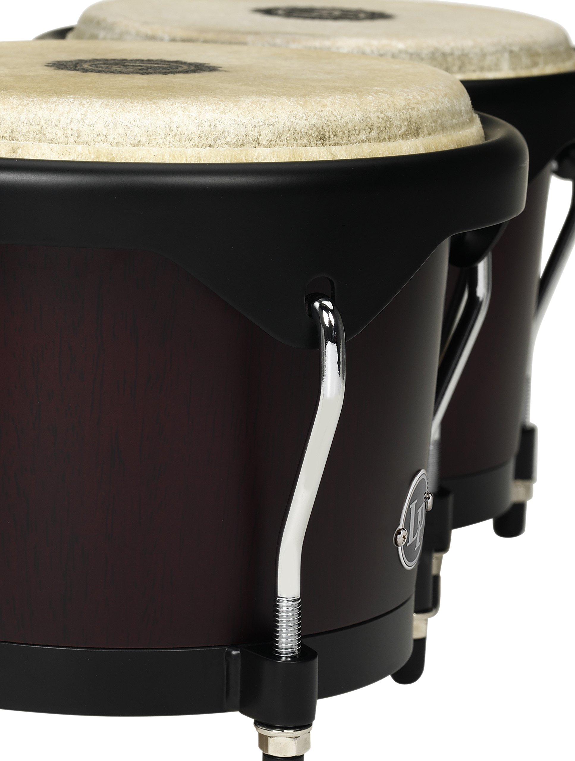 Latin Percussion LP601NY-DW LP City Wood Bongos - Dark Wood 7-inch