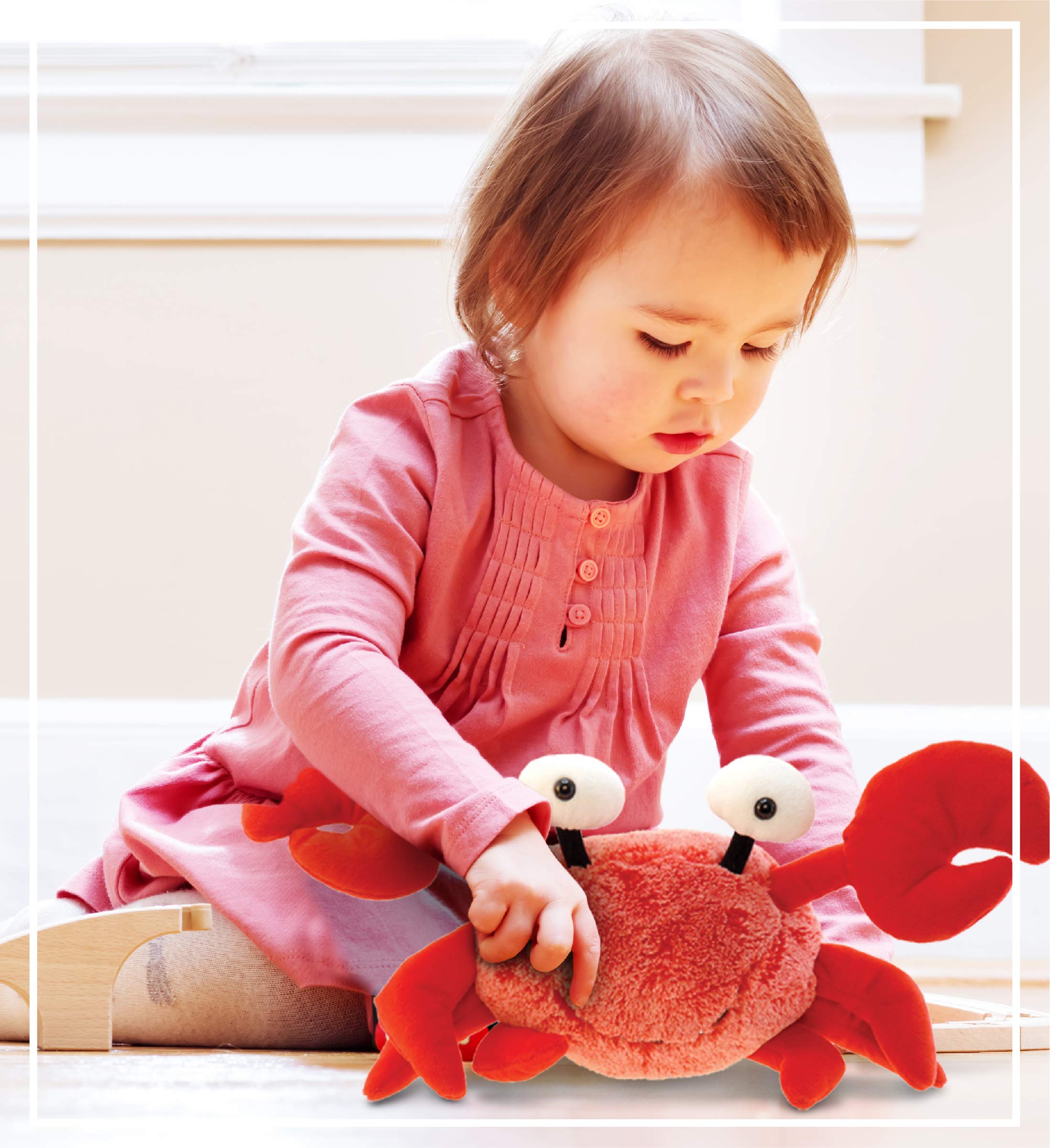 DolliBu Red Crab Stuffed Animal - Super Soft Crab Plush Toy, Cute Crab Ocean Stuffed Animal for Boys and Girls, Adorable Red Stuffed Animal Crab Toy Gift for Kids, Teens, and Adults -12 Inches