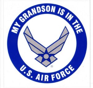 my grandson is in the air force decal sticker